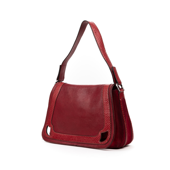 Cartier | Bags | Cartier Marcello In Red Calfsin Snake Skin Leather ...